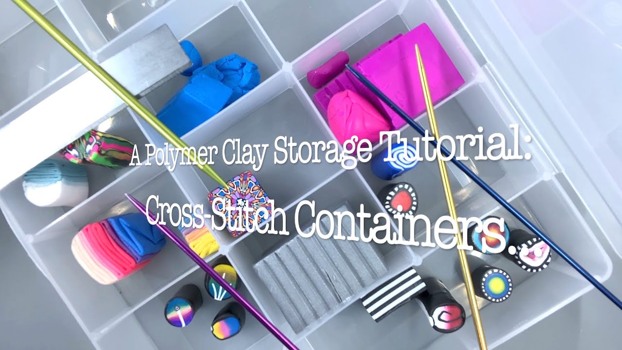 A Polymer Clay Storage Tutorial: Cross- Stitch Containers... - YouTube