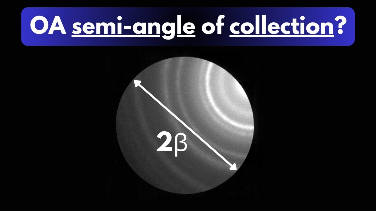 S/TEM tutorial: measuring the objective aperture semi-angle of ...