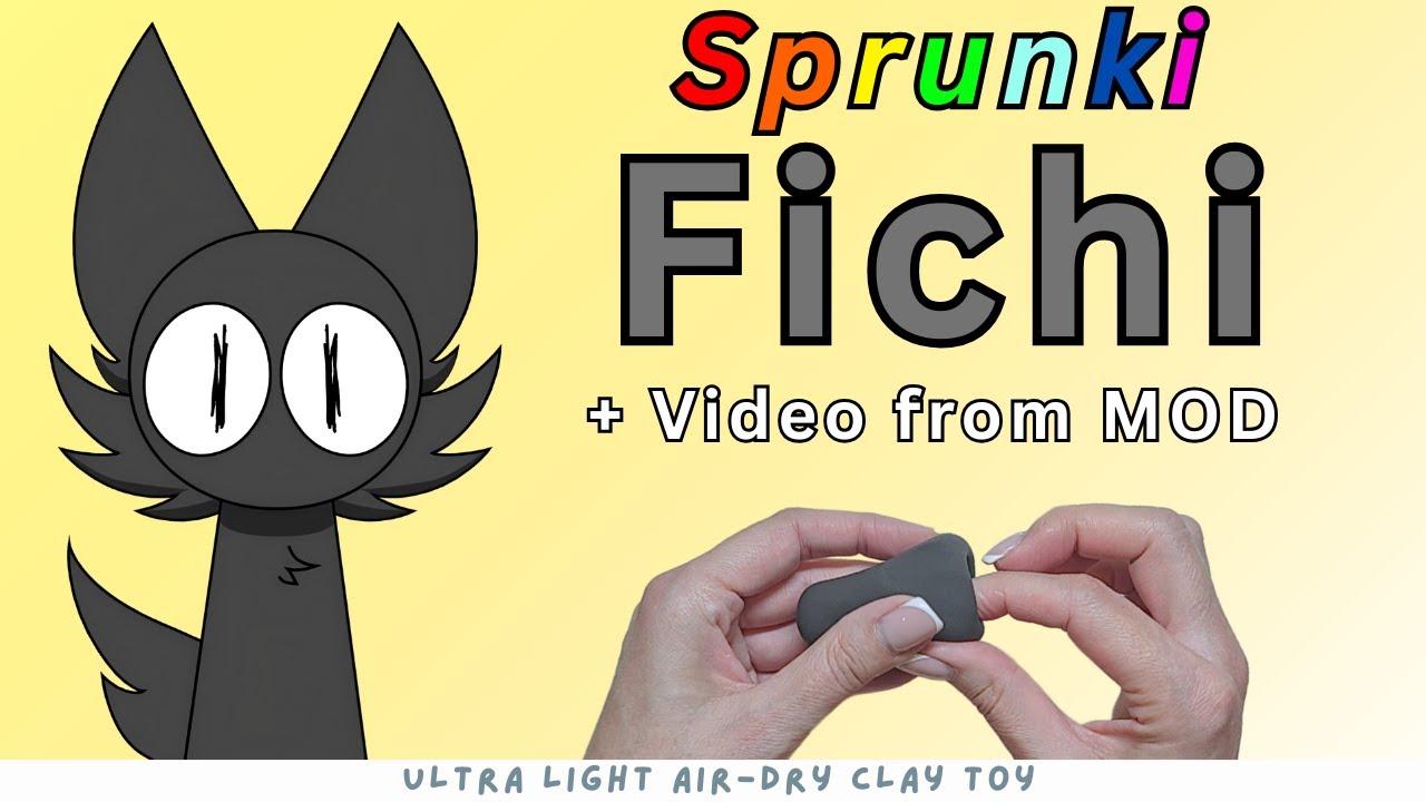 Meet with new FICHI Sprunki toy DIY! +MOD #sprunki #clayart FICHI SOUND ...