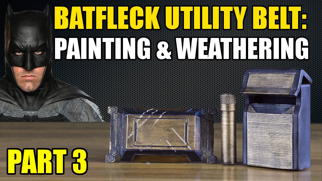 Batfleck Utility Belt- Part 3: Painting & Weathering! - YouTube