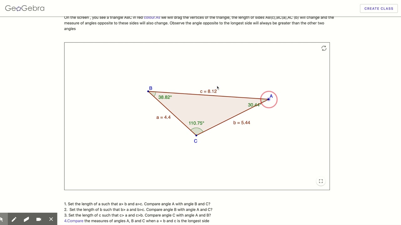 largest angle opposite to longest side - YouTube