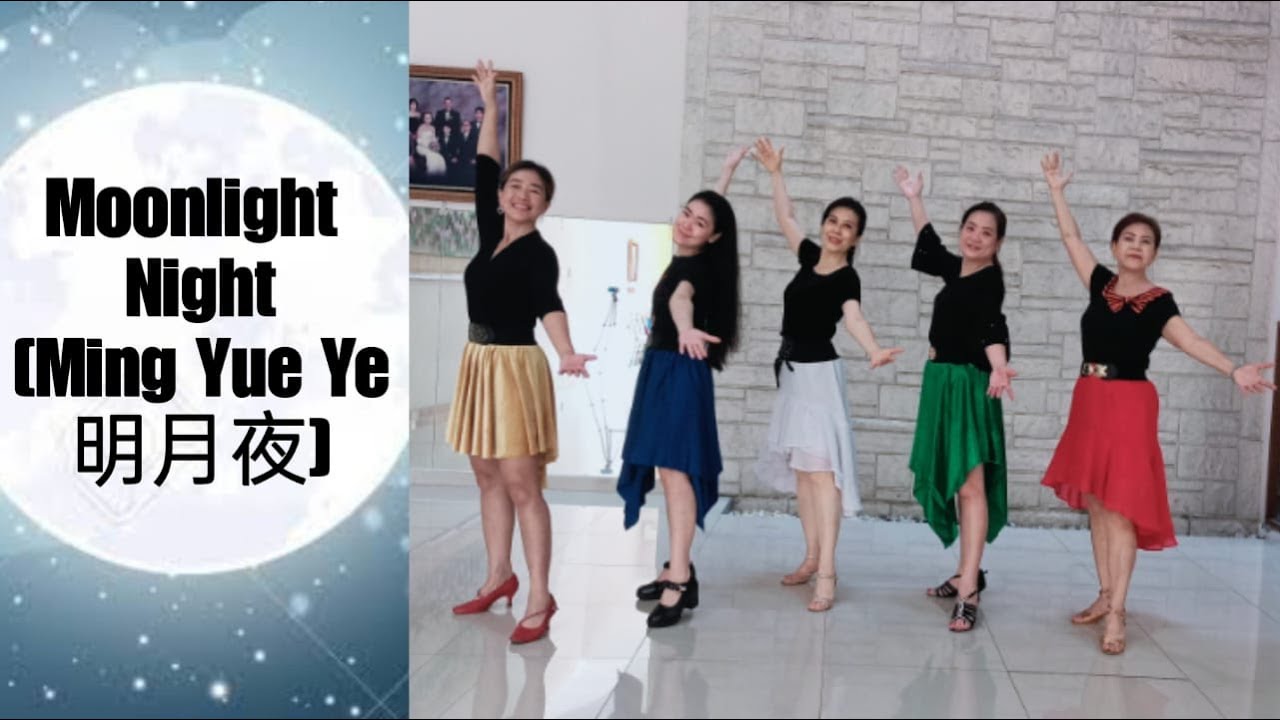 Moonlight Night [Ming Yue Ye 明月夜] Line Dance (demo & count) - YouTube