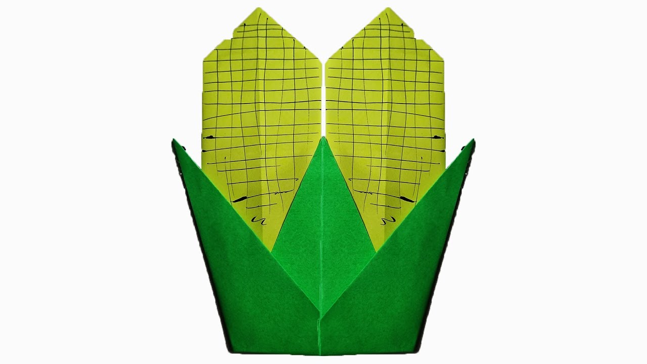 How to Make Origami Corn Easy Step by Step - YouTube