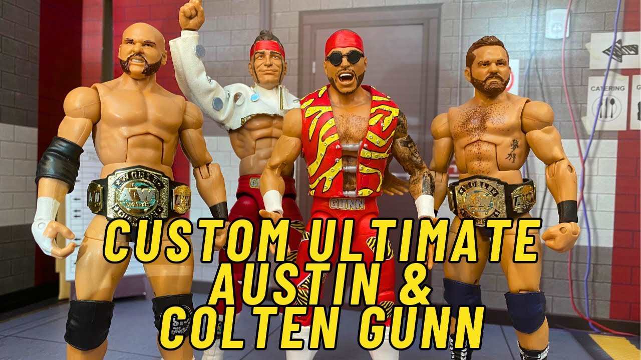 WWE ULTIMATE AUSTIN GUNN & COLTEN GUNN FROM AEW FIGURE REVIEW | CUSTOM ...