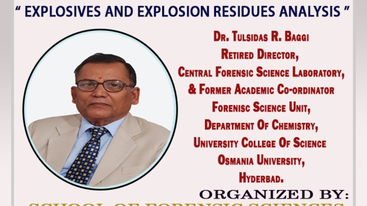 Webinar on Explosive and Explosion Residues Analysis - YouTube
