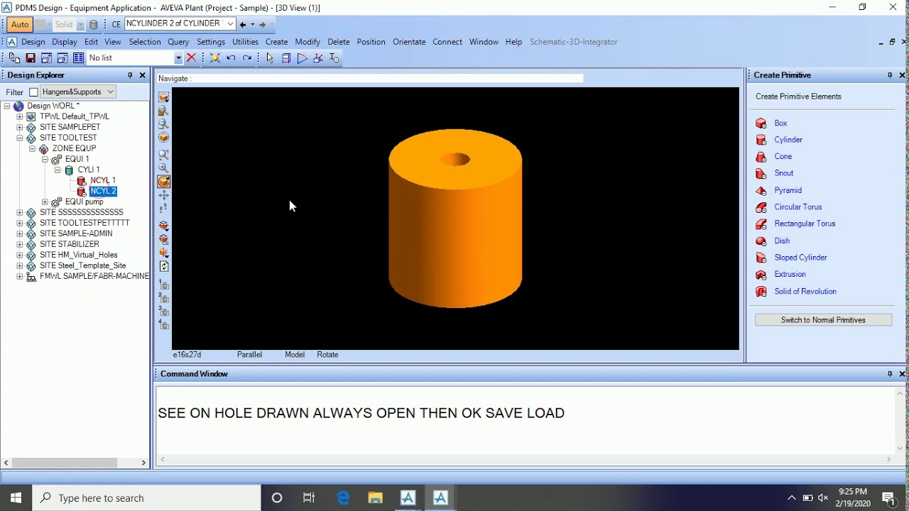 HOW TO CREATE A HOLE BY USING NEGITIVE PRIMITIVES IN PDMS TOOL METHOD ...