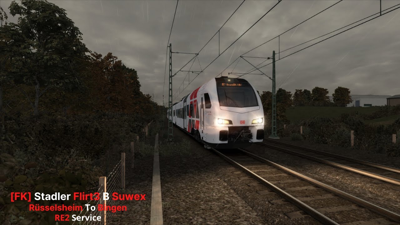 Train Simulator 2021 | Frankfurt Koblenz | RE2 Service Stromy Day - YouTube