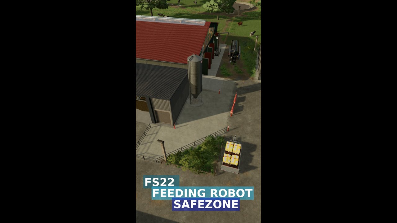 FS22 - 🐮🐄Feeding Robot Area Secured🐮🐄 #Shorts #FS22 #FarmBuild - YouTube