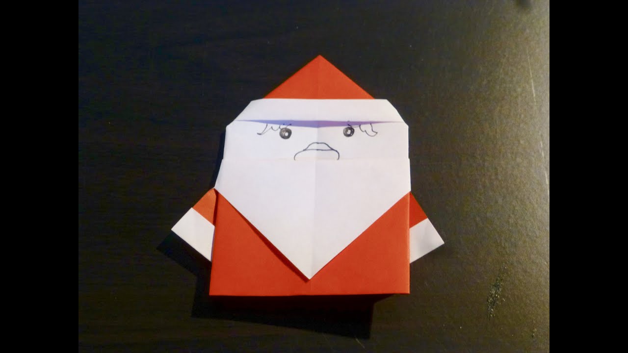 Comment faire le père Noël. Origami. L'art du pliage de papier. - YouTube
