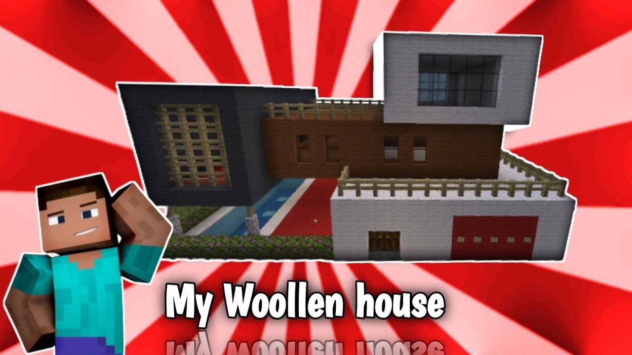 I build my woollen house | minecraft house tutorial | Minecraft world ...