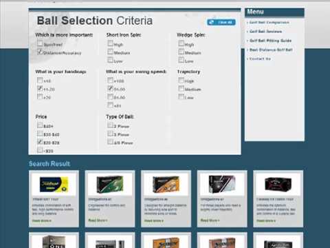 Online Golf Ball Selector Tool - YouTube