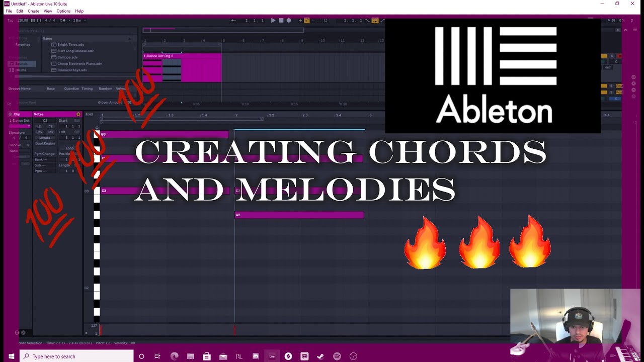 CREATING CHORD PROGRESSIONS AND MELODIES IN ABLETON FOR THE FIRST TIME creating-chord-progressions-and-melodies-in-ableton-for-the-first-time