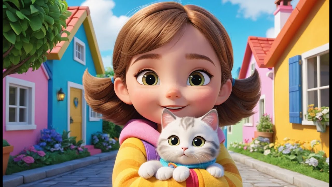 Emma Had a Tiny Cat | Cute Cat Song for Kids | Playful Animal Rhyme ...