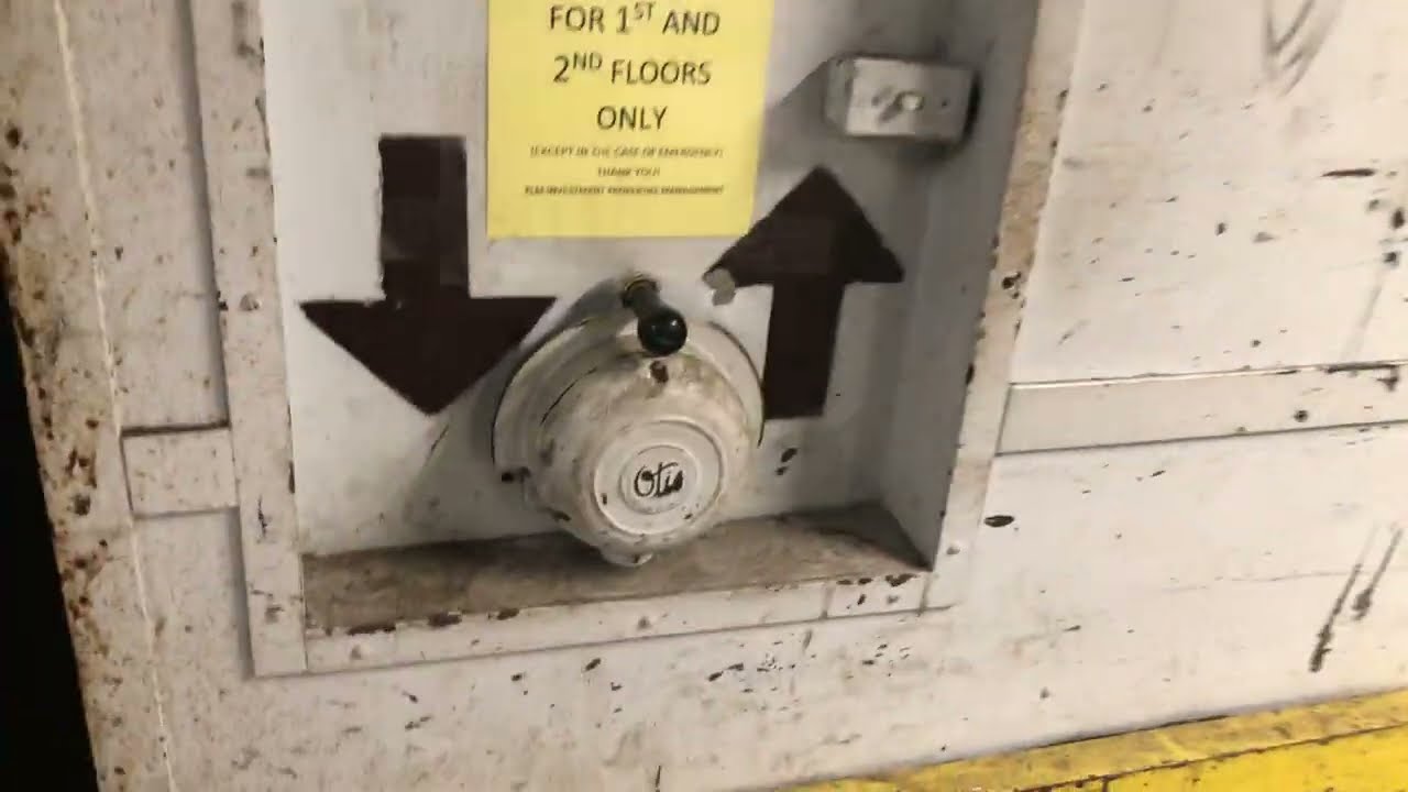 Rare antique hand-operated Otis Micro-Drive freight elevator 2 ...