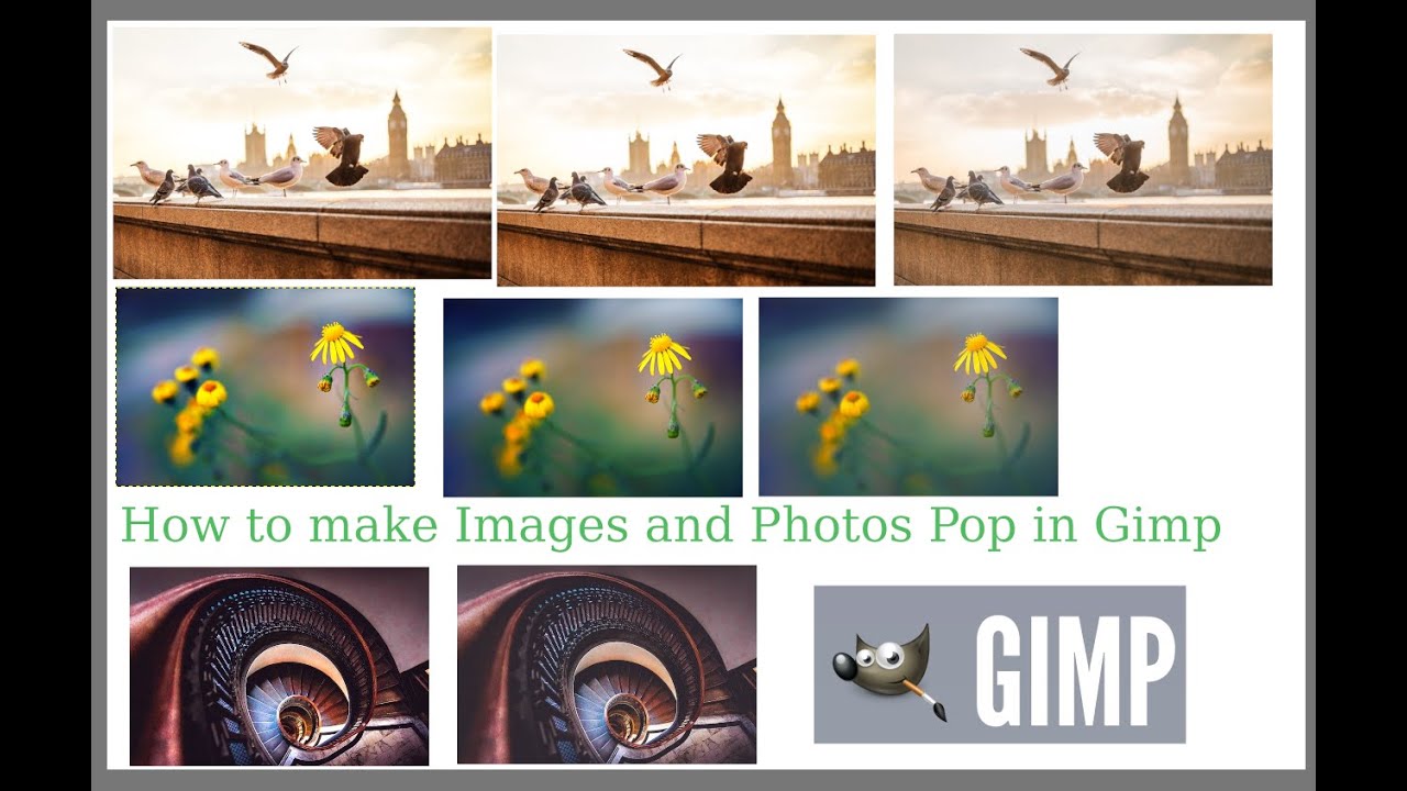 Gimp 2.10.22. How to make your Image or Photo Pop. - YouTube