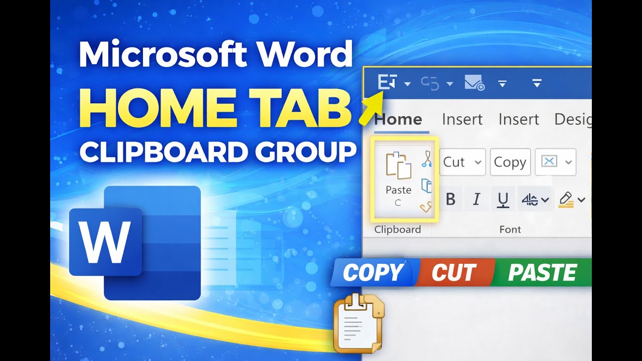 Clipboard Group in Microsoft Word Home Tab. - YouTube