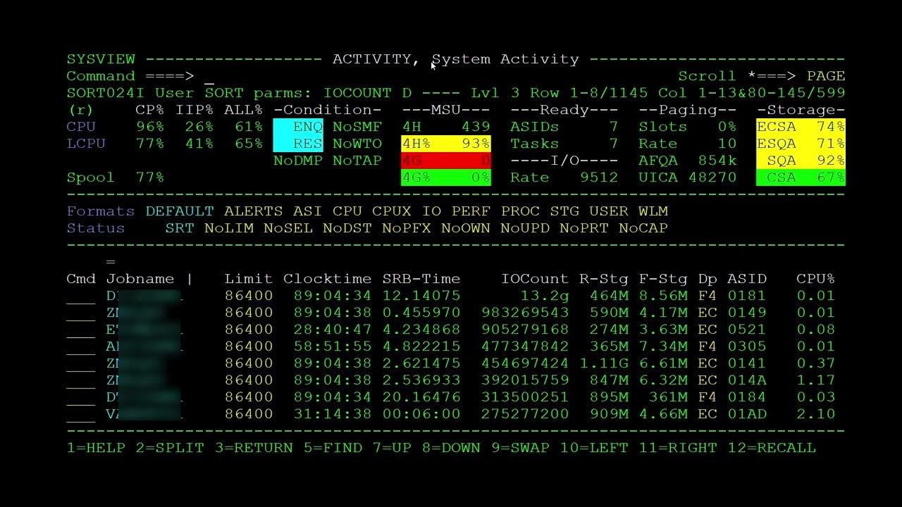 SYSVIEW Essentials: Sorting Data in a Display - YouTube