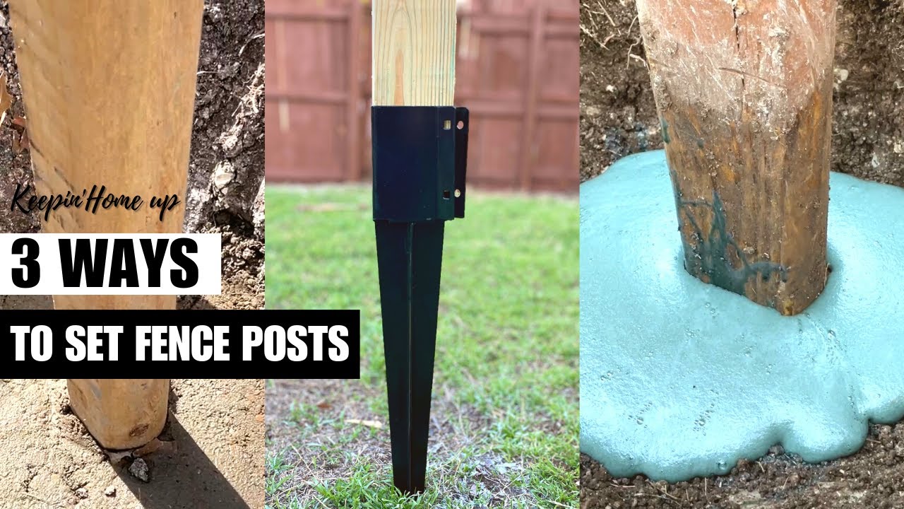 3 Ways To Set A Fence Post YouTube