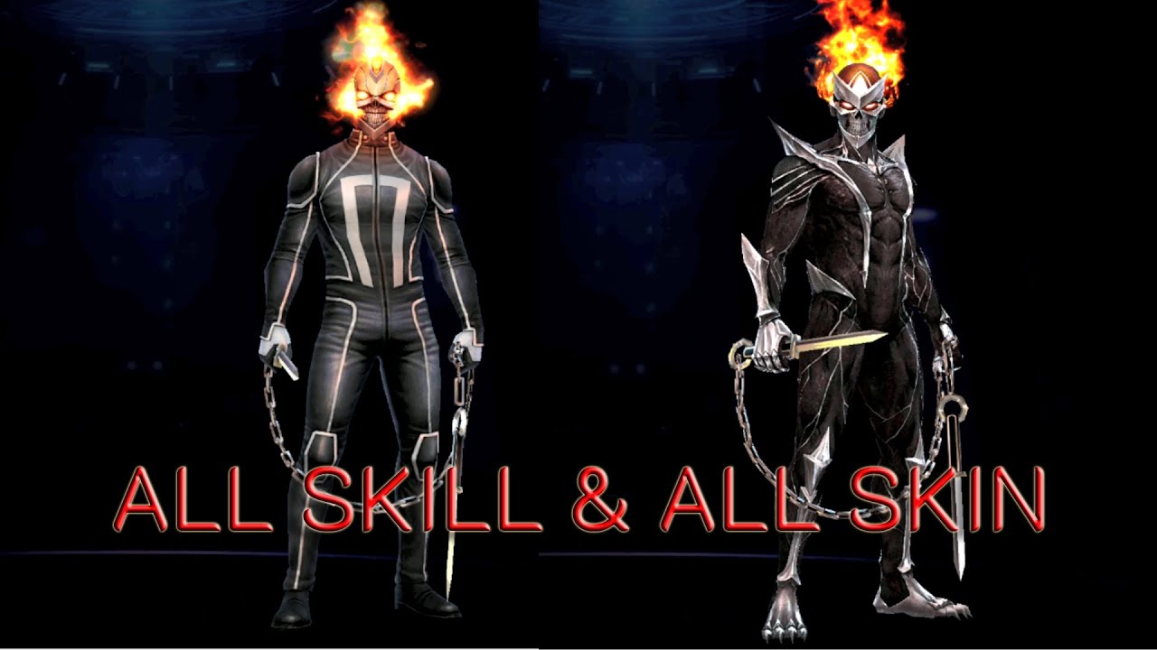 Marvel Future Fight | All skin & skill | GHOST RIDER (ROBBIE REYES ...