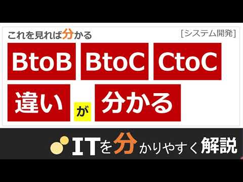 【基本情報・応用情報】BtoB、BtoC、CtoCとは - YouTube