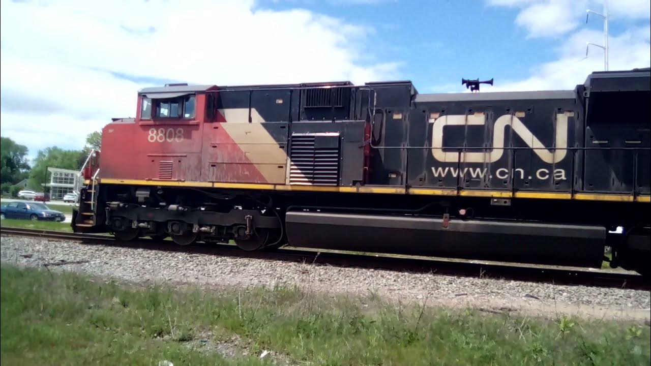 (CN 8808 and CN 2314) going Slow Through Marinette, WI. 5/27/21 - YouTube