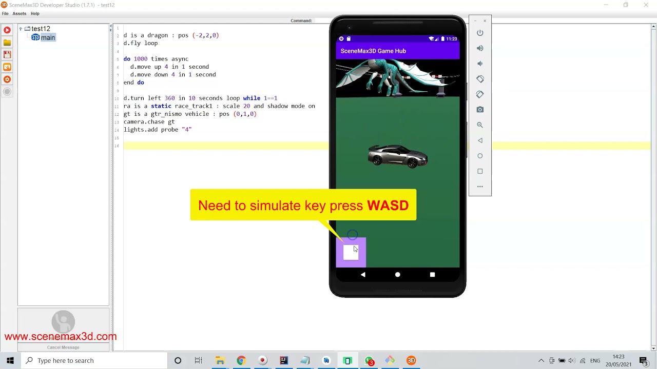 SceneMax3D - Android Virtual Joystick - YouTube