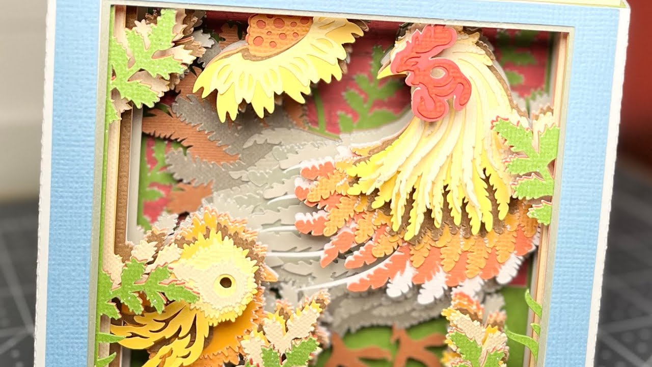 How to make shadow box tunnel card using shadow box svg - YouTube