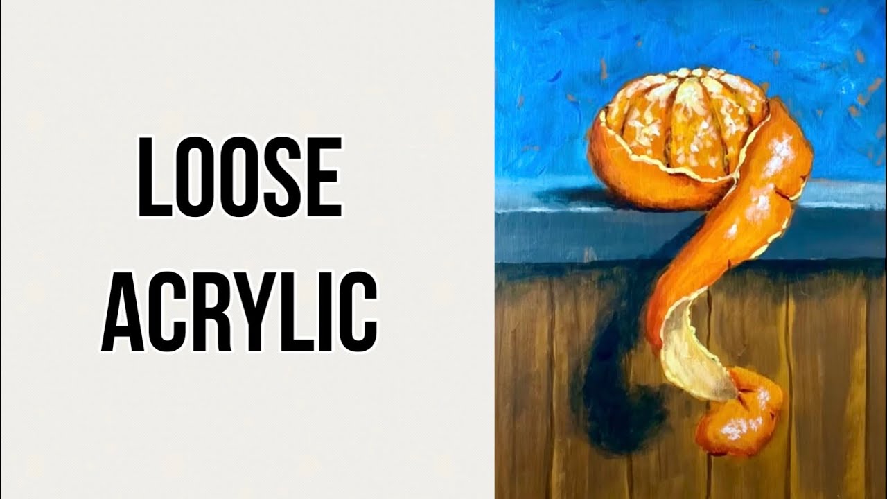 Fruit painting | FREE traceable | how to paint an orange | acrylic ...