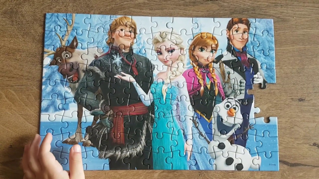 how to do a puzzle of 99 pieces for kids/ frozen /Elsa /Anna /King ...