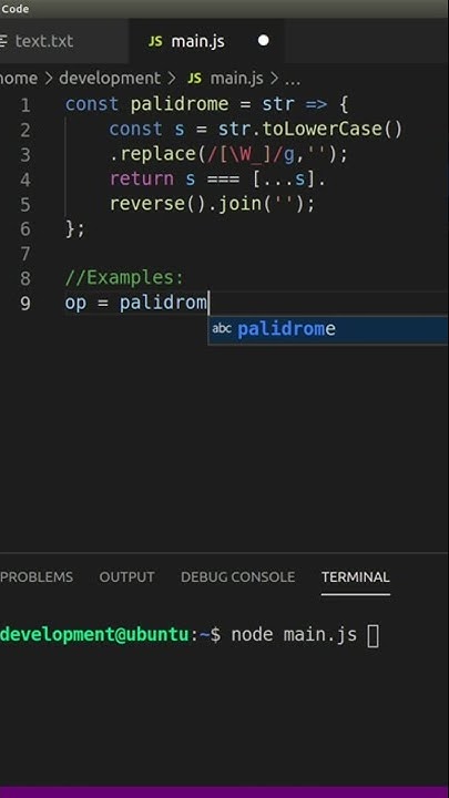Checks if the given string is a palindrome in JavaScript #Shorts - YouTube