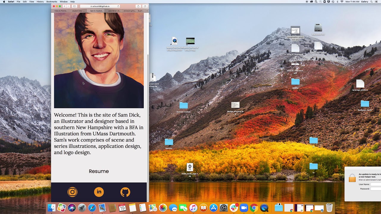 Student examples, navigation bars - YouTube