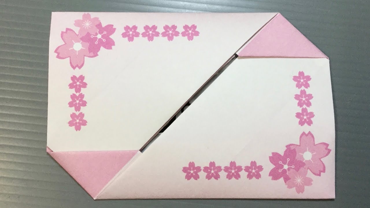 Origami Sakura Blossom Gift Card Envelope - Print at Home - YouTube