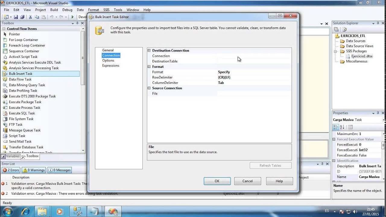 Ejercicio ETL - 1 Insercion de Bloque - YouTube