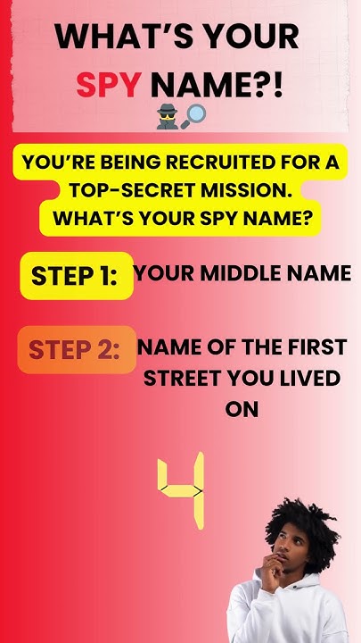 Spy Name Generator🕵️‍♂️🔎What's Your SPY Name? #viralshorts #funnyshorts ...