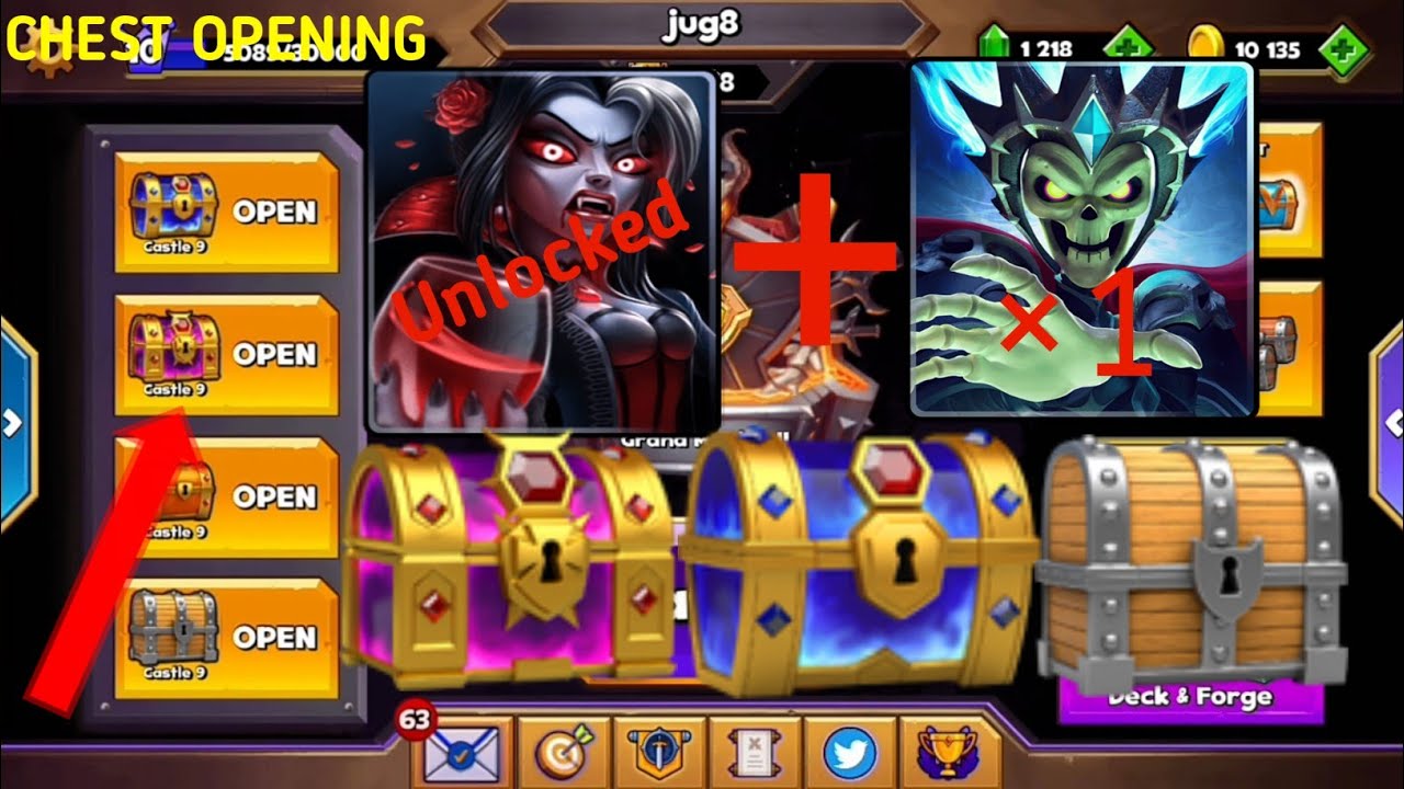 Castle Crush - Mega Chest Opening + Unlocked New Legendary Card Vampire ...