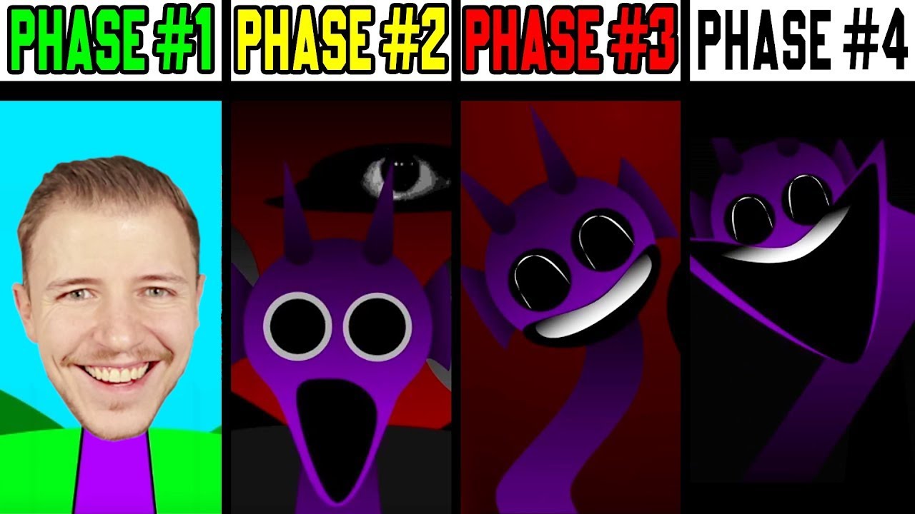 Phase 1 VS Phase 2 VS Phase 3 VS Phase 4 in SPRUNKI - YouTube