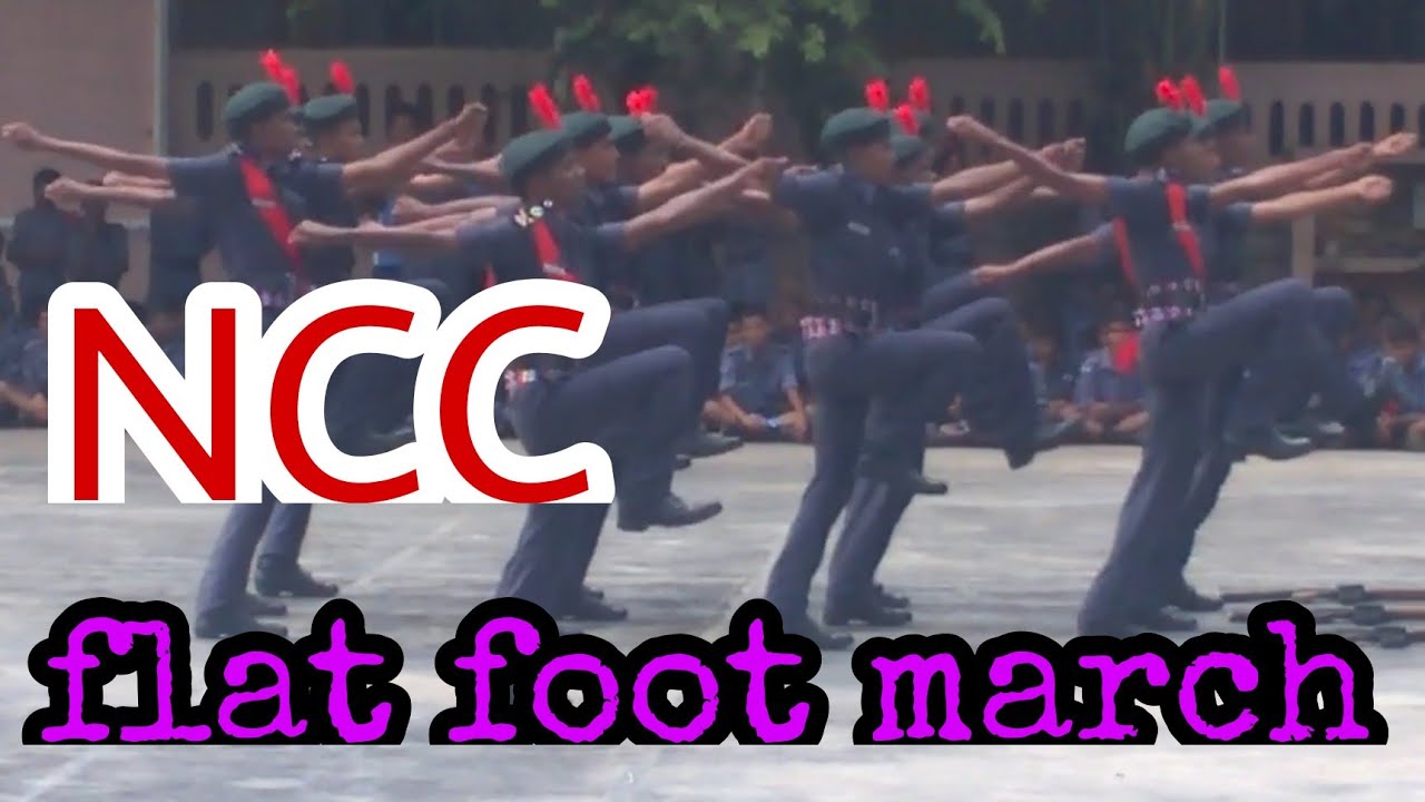 NCC FLAT FOOT MARCH. Co-ordination level😱🔥. #NCC #drill - YouTube