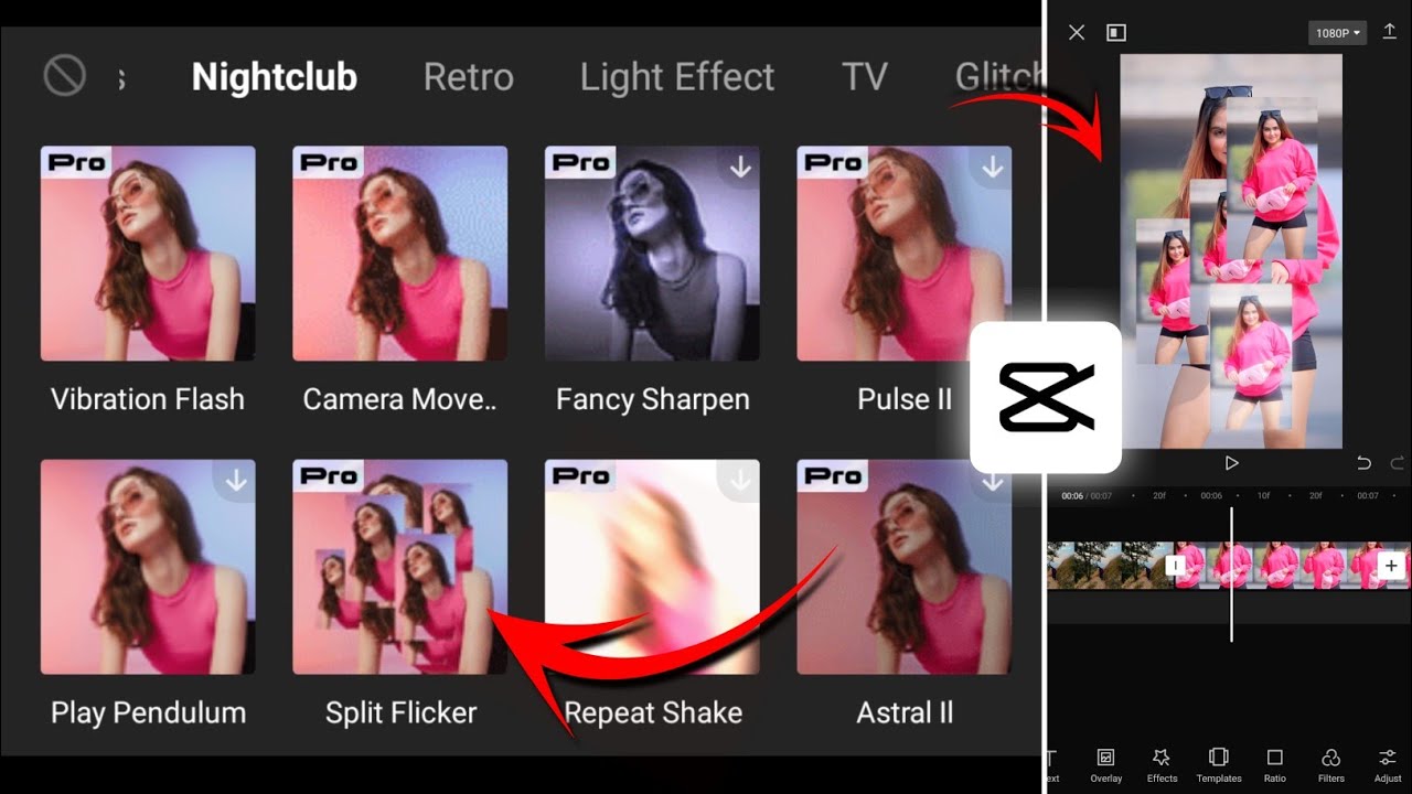 Capcut Split Flicker Effect | Capcut App Trending Effect Video Editing | Capcut App Hindi ...