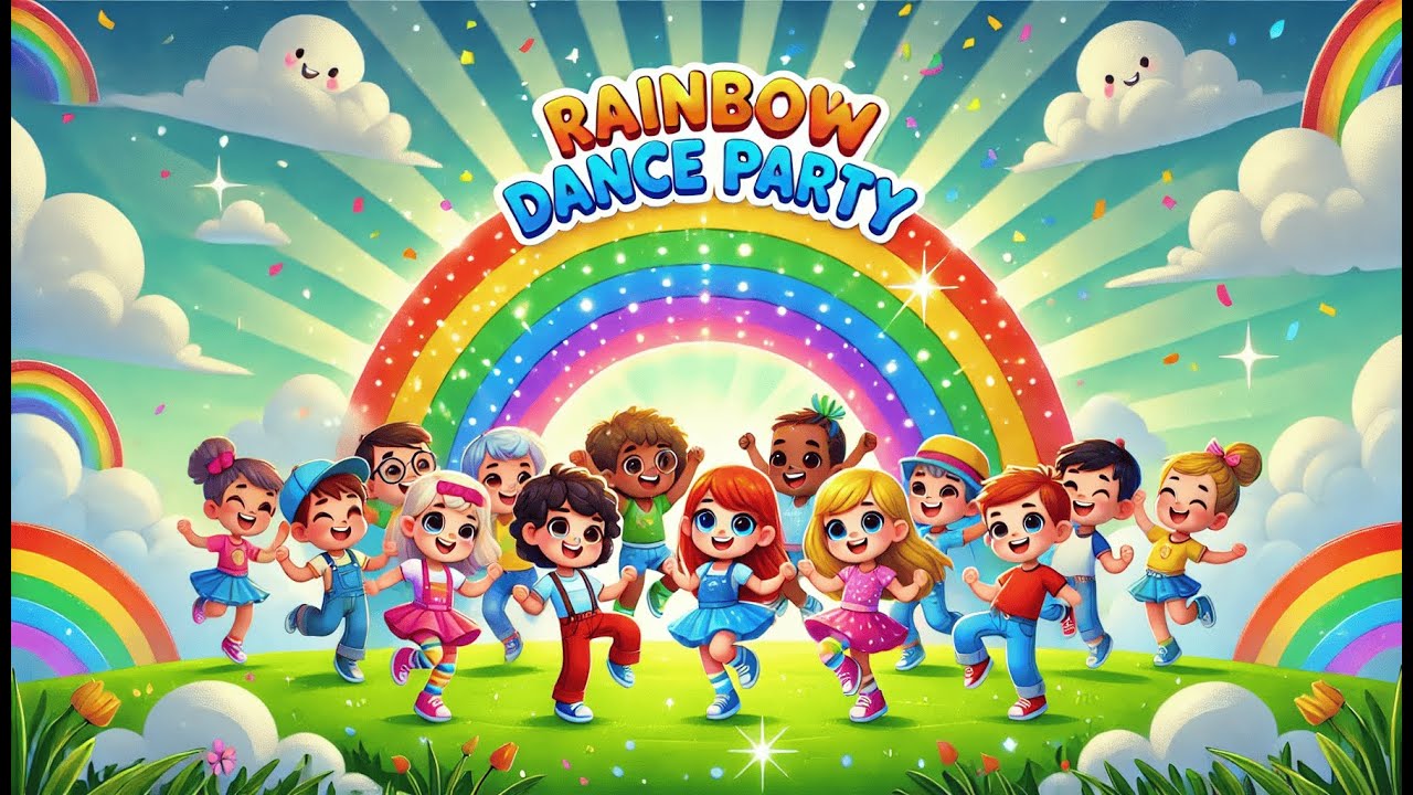 Rainbow Dance Party 🌈 | Fun Kids Song for Dancing & Learning Colors ...