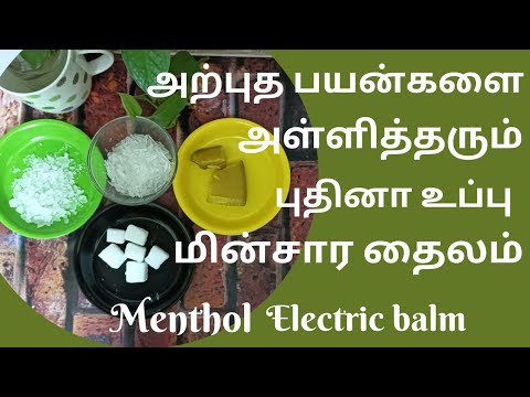அற்புத பயன்களை அள்ளித் தரும் புதினா உப்பு#மின்சார தைலம்#Menthol ...