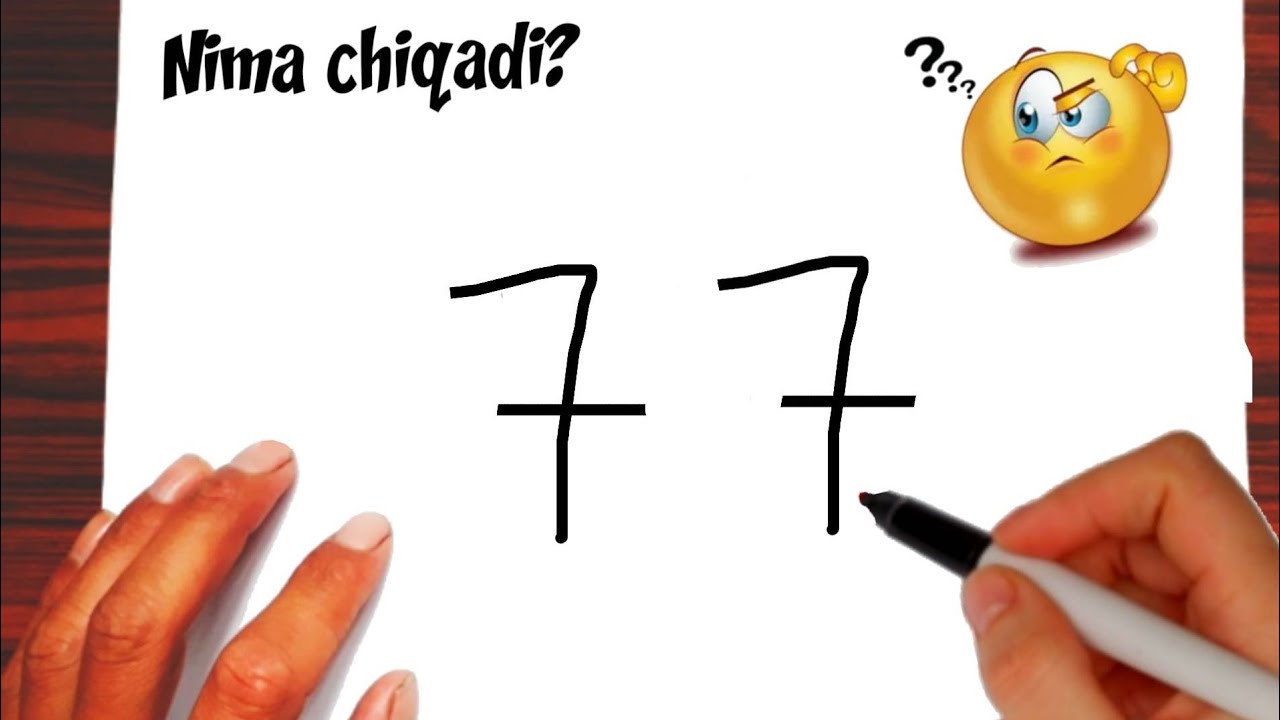 drawing from numbers 77 - YouTube