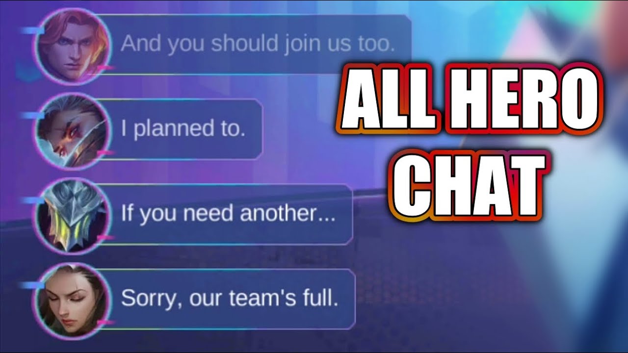 All Hero Chat Conversation | MLBB Soul Blight Event - YouTube