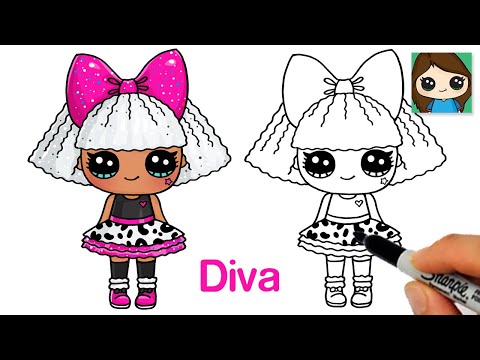How to Draw Diva Easy | LOL Surprise Doll