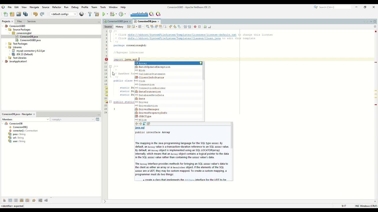 Conexion Java Netbeans a SQL - YouTube