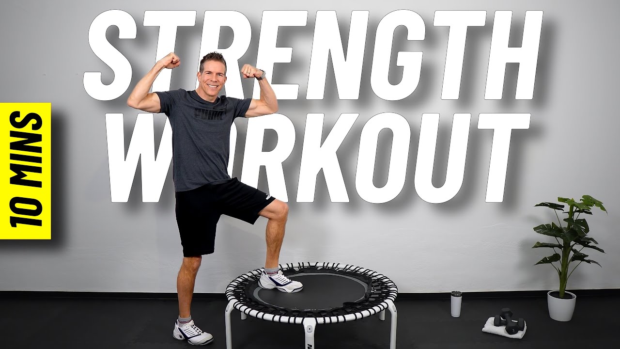 10-Min Beginner Rebounder Workout for Strong, Toned Legs 】| Low Impact ...