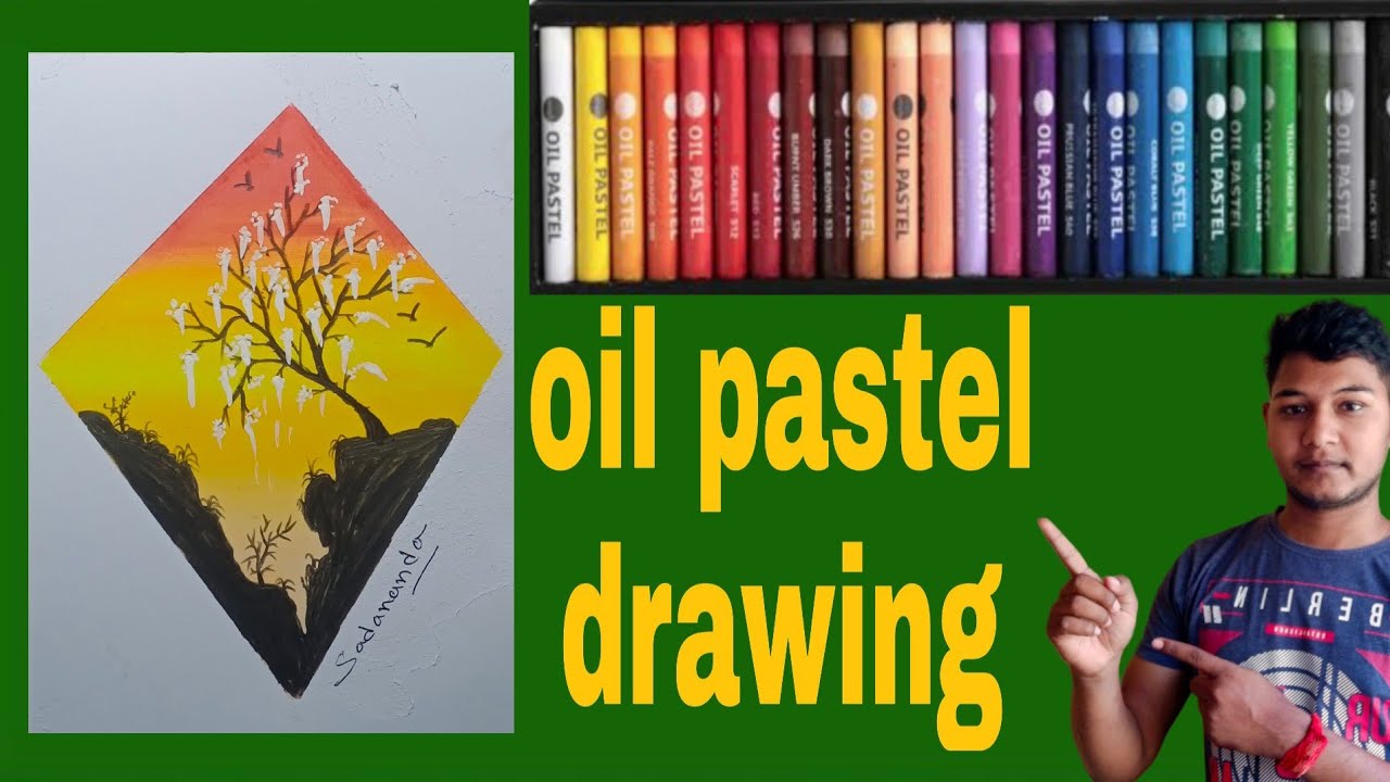 How to draw easy oil pastel drawing for beginners - YouTube