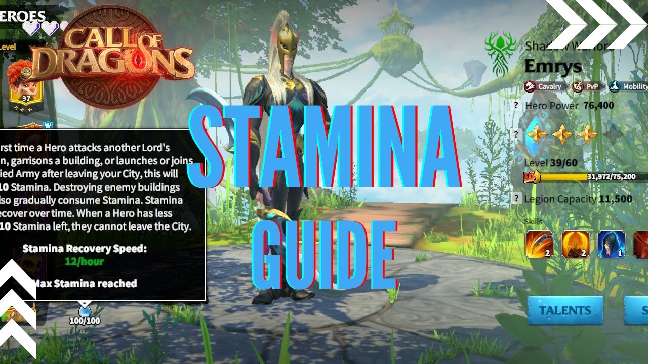 Call of Dragons | Stamina Guide | CoD - YouTube