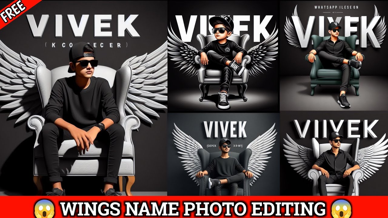 How To Create 3D Ai Wings Name art' Image | Trending Wings Name Video ...