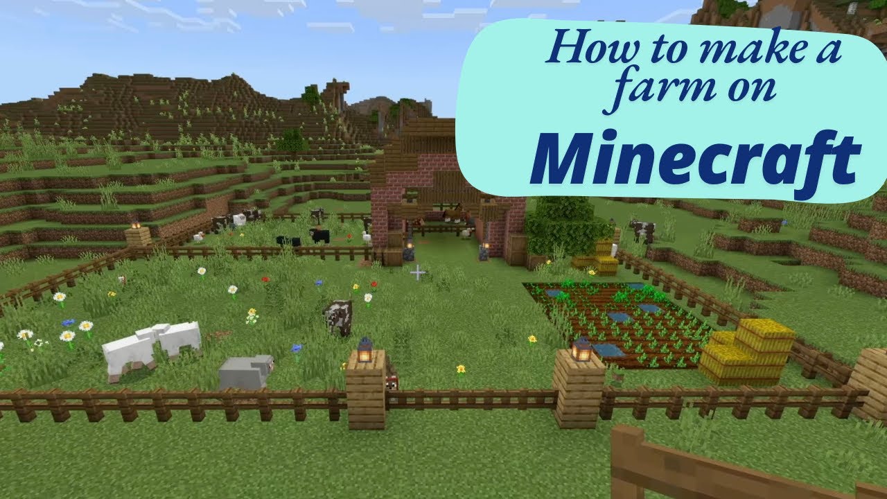 Minecraft Farm- How to make a Minecraft Farm - YouTube
