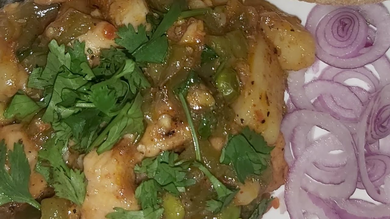mix sabzi(aloo mutor shimla chicken) Recipe by home chatkhara - YouTube